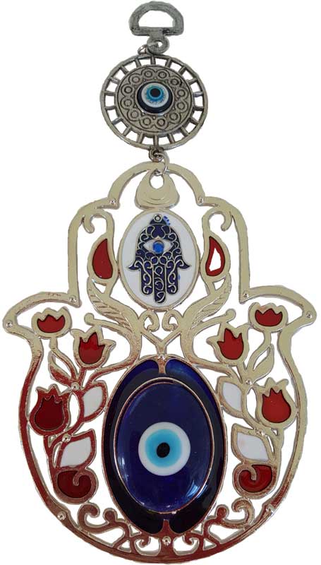 Evil Eye Hanging, Hand of Fatima flower – Moon Dragon
